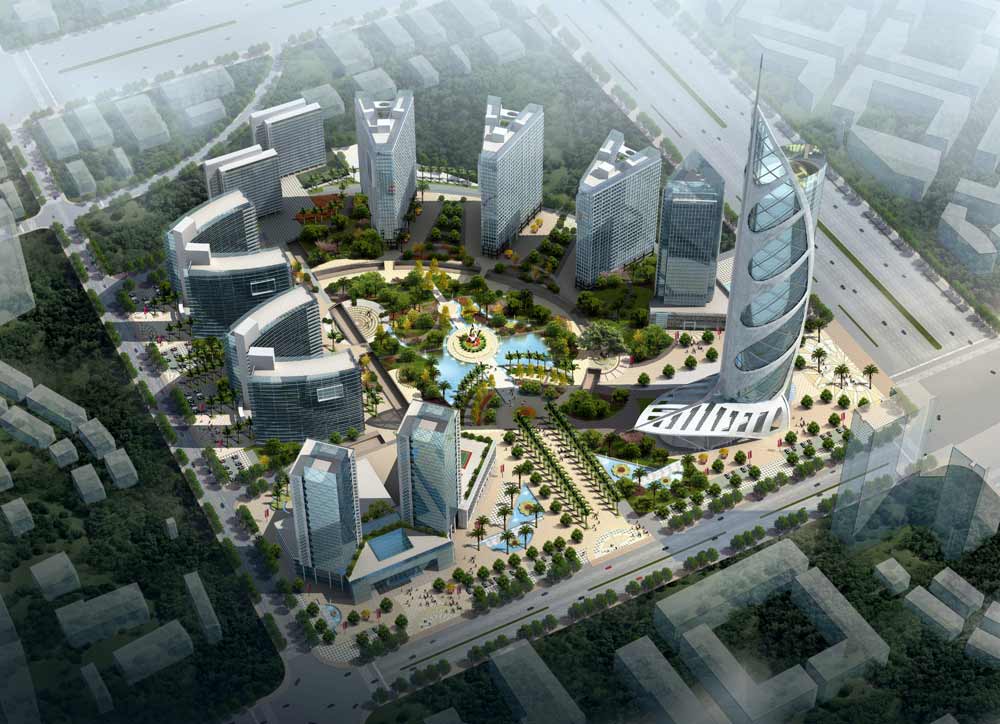 3D Aerial View - Commercial Development - Circle One StudiosCircle One ...